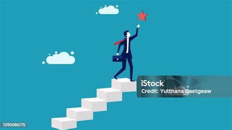 성공한 사업의 성공을위한 희망 계단을 올라 정상으로 올라가 별 보상을 받으세요 격언에 대한 스톡 벡터 아트 및 기타 이미지 격언 경영자 경쟁 Istock