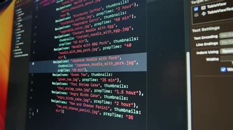 coding ux ui script text on screen html5 in editor for website