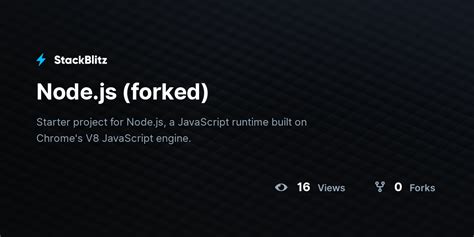 Node Js Forked StackBlitz