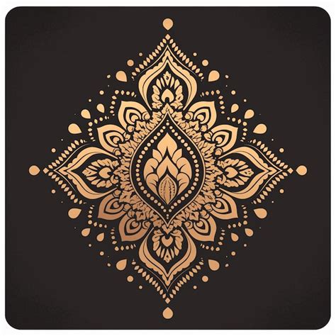 Indian Kolam Patterns With Geometric Shapes Premium Ai Generated Vector