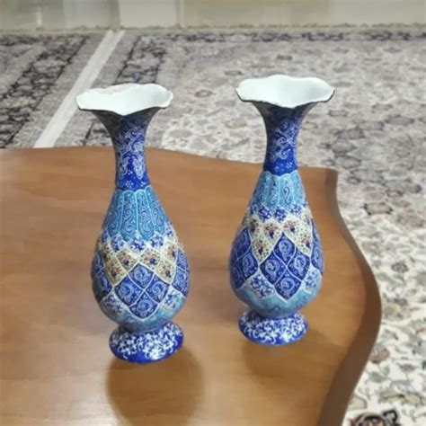 کمدا قیمت و خرید گلدان مینا کاری