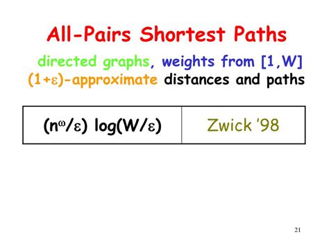 ppt exact and approximate distances in graphs a survey powerpoint