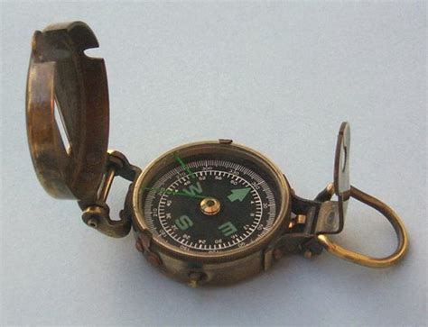 Solid Brass Luminescent Military Lensatic Compass Can Be Custom Engraved