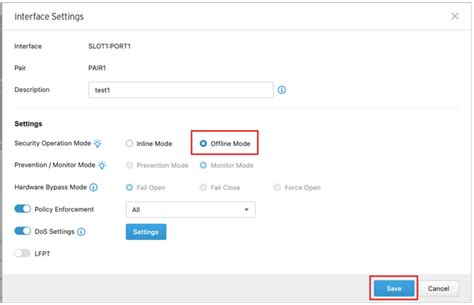 how to configure inline and offline modes for edgeips and edgeips pro
