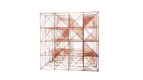 Abstract Colorful Complex Plexus 3d Figure Motion Triangular Edges Of