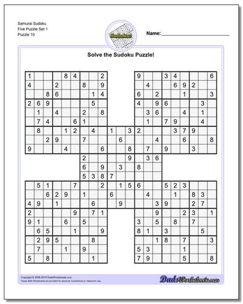 Samurai Sudoku Five