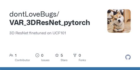 GitHub DontLoveBugs VAR 3DResNet Pytorch 3D ResNet Finetuned On UCF101