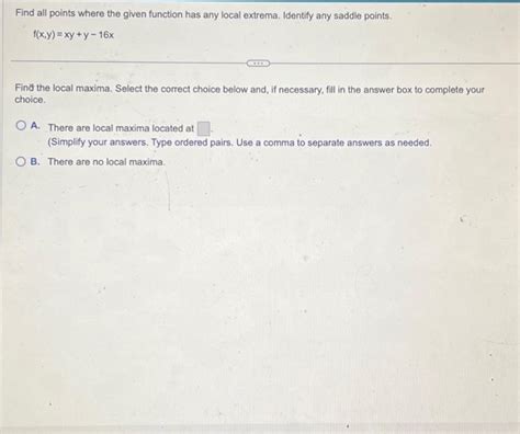 Solved Find All Points Where The Given Function Has Any