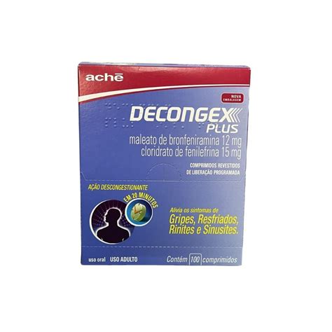 Decongex Plus 1 Caixa 25 Cartelas Com 100 Comprimidos Shopee Brasil