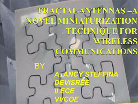 Fractal Antennas Ppt Ppt