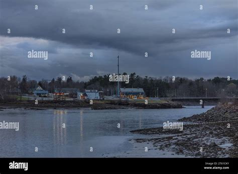 The Us Canada Border Crossing Between Maine And New Brunswick Stock