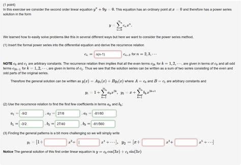 Solved 1 Point In This Exercise We Consider The Second