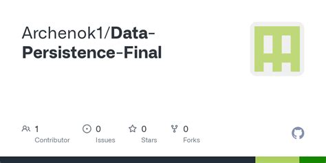 Github Archenok1data Persistence Final