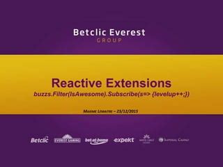 Mini Training Reactive Extensions Rx PPT