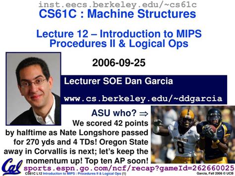 ppt lecturer soe dan garcia cs berkeley ~ddgarcia powerpoint