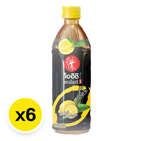 โออิชิ ชาดำพร้อมดื่ม รสมะนาว 500 มล แพ็ค 6 ขวด Makro Pro