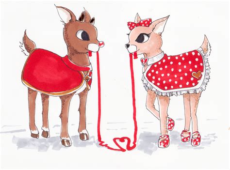 Deer Love Rudolph And Clarice From Rudolph The Red Nosed Reindeer