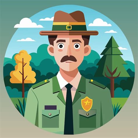 Premium Vector Park Ranger Vector Illustration Flat Style Outdoor