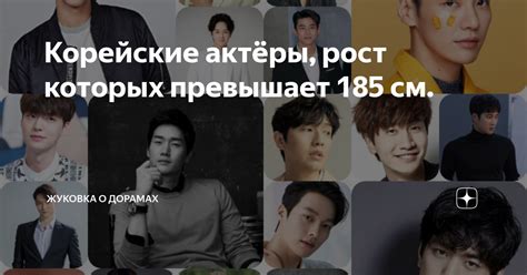 Корейские актёры рост которых превышает 185 см Жуковка о дорамах Дзен