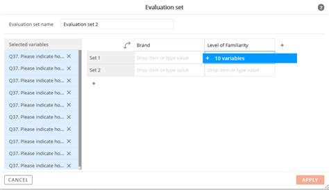 Adding Multiple Variables To An Evaluation Set
