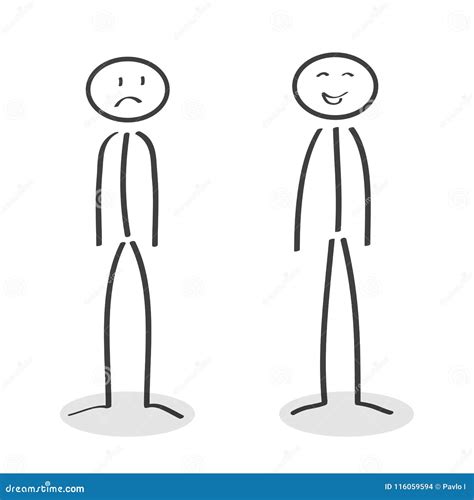 Emotions Optimistic And Pessimistic Royalty Free Stock Image