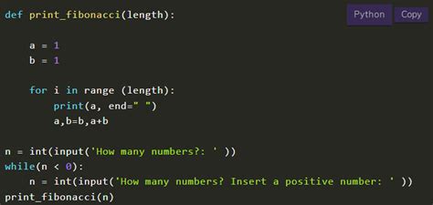 Fibonacci Sequence In Python Fibonacci Algorithm