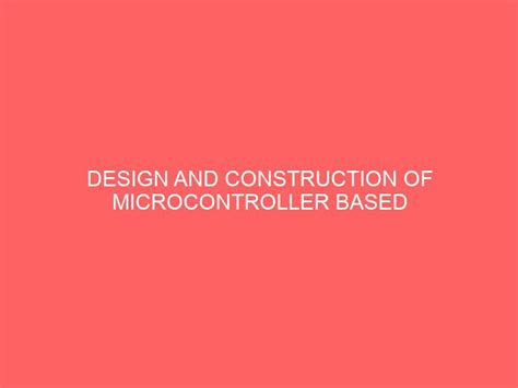 Design And Construction Of Microcontroller Based Domestic Remote