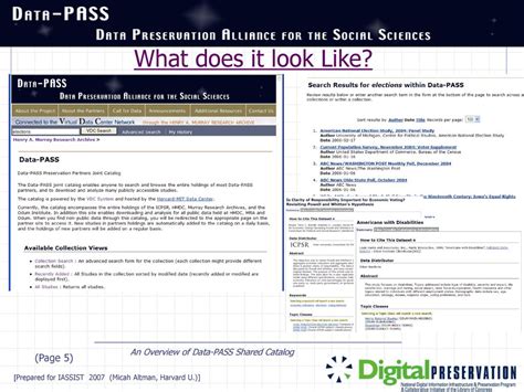 an overview of data pass shared catalog ppt download
