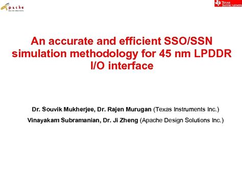 An Accurate And Efficient Sso Ssn Simulation Methodology For