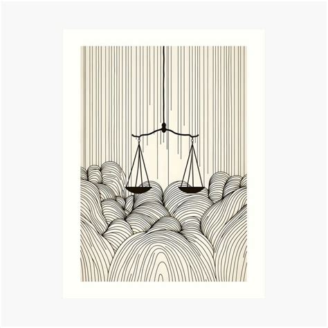 Equilibrium Of Justice A Modern Legal Aesthetic Art Print