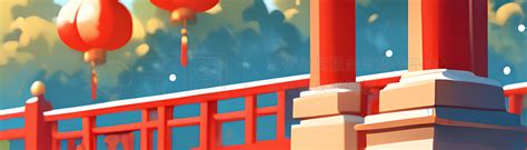 Ai数字艺术 展馆屋顶挂着红灯笼图 Ai平面元素免费下载png格式2688像素编号70688397 千图网