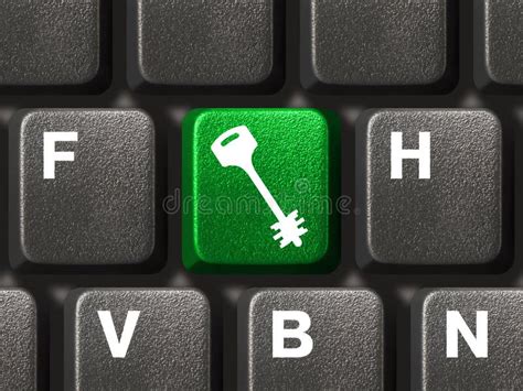Keyboard With Security Key Stock Image Image Of Locked 2360399