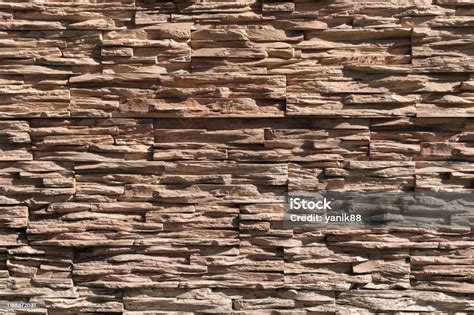 배경에 대한 추상 베이지 브라운 슬레이트 패턴 돌 블록 벽 질감 갈색에 대한 스톡 사진 및 기타 이미지 갈색 거친 건물 외관 Istock