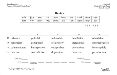 Knowledgebase Word Warm Ups 3 Example Black Exercise 8 — Review