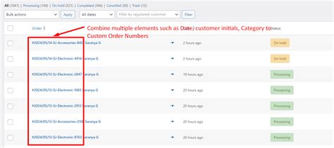 How To Combine Multiple Elements To Custom Order Numbers In Woocommerce Tyche Softwares