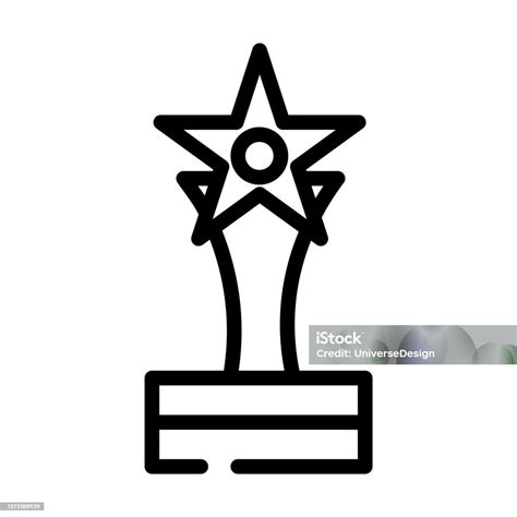 별 얇은 선 아이콘트로피 트로피 영화 개념 고립 된 개요 기호에서 성공 선형 아이콘 웹 디자인 및 앱에 대한 벡터 그림 기호 요소입니다 0명에 대한 스톡 벡터 아트 및 기타