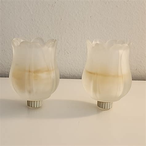 Accents Vintage Faroy Usa Clear Frosted Glass Votive Tulip Candle