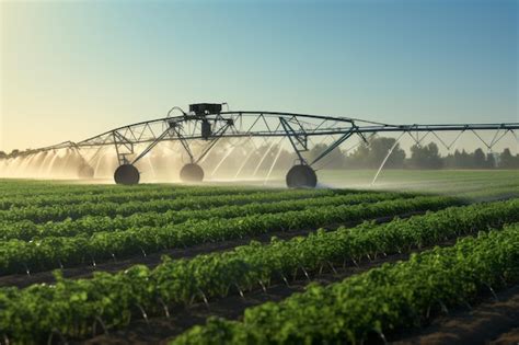 Premium Photo Irrigation System And Crop Sprinklers In The Concept Of
