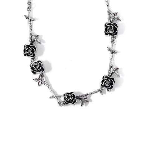 Thorn Rose Choker Necklace 가시 로즈 장미 초커 레이어드 목걸이 에이블리