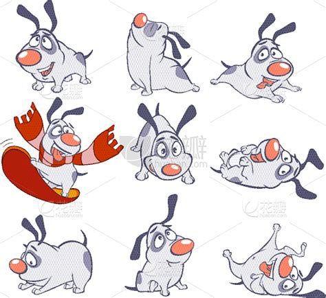 绘画插图矢量可爱的猎犬动画片掌上电子游戏立陶宛共和国纯种犬梗犬背景分离