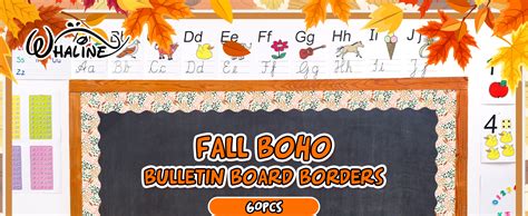 Whaline 69ft Fall Boho Bulletin Board Borders Pumpkin