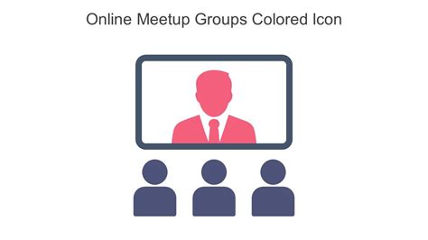 Online Meetup Groups Colored Icons In Powerpoint Pptx Png And Editable