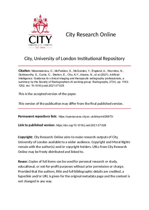 Pdf Artificial Intelligence Guidance For Clinical Imaging And