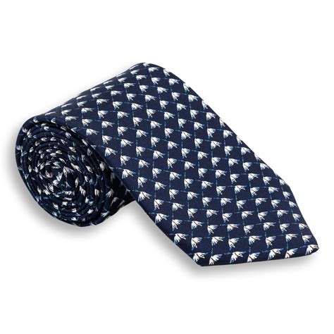 Flying Duck Pattern Silk Print Tie The Andover Shop