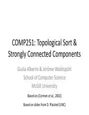 Topological Sort Strongly Connected Components In DAGs A Course Hero