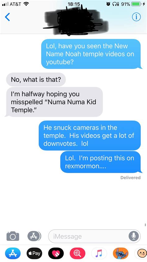 On His Episode Of Texts With My Sibling R Exmormon