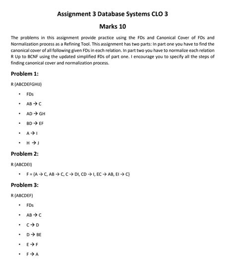 solved assignment 3 database systems clo 3 marks 10 the