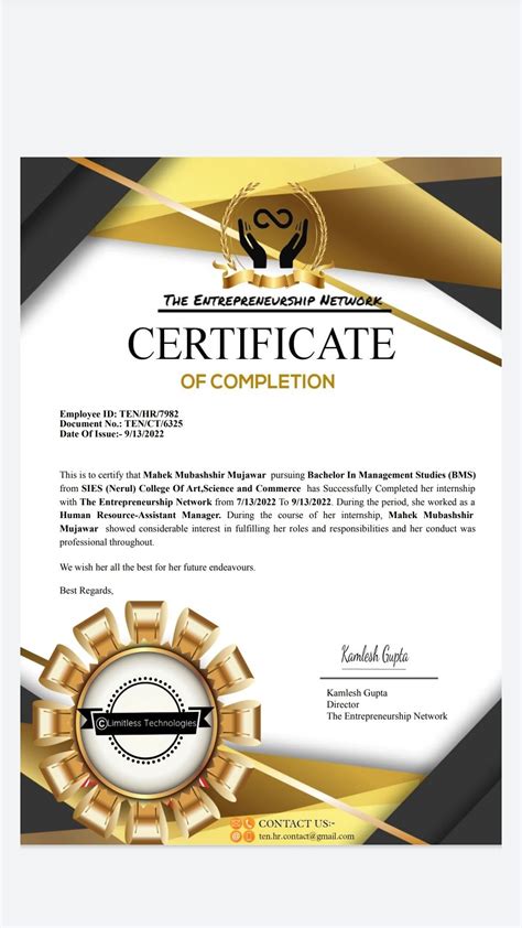 Mahek Mujawar On Linkedin Internship Greatexperience Humanresource