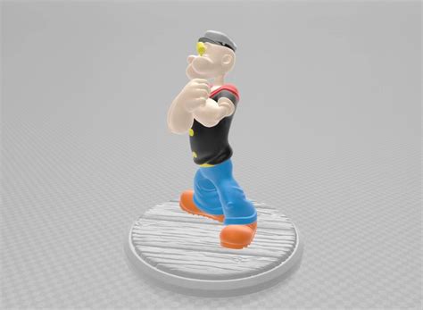 大力水手波派3D打印模型 大力水手波派3D打印模型stl下载 人物3D打印模型 Enjoying3D打印模型网