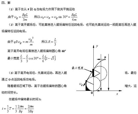 在直角坐标系xoy中，第一象限内存在沿y轴负方向的有界电场，其中的两条边